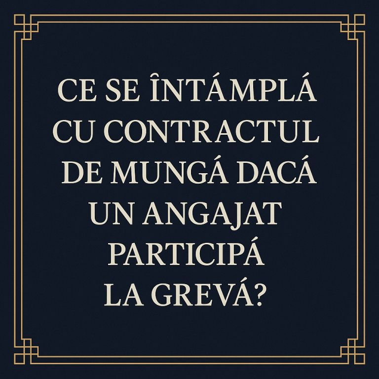 Ce Se Intampla Cu Contractul De Munca Daca Un Angajat Participa La ...